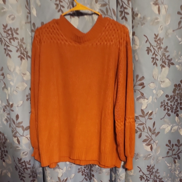 SHEIN | Sweaters | Shein Warm Orange Cowl Neck Sweater | Poshmark